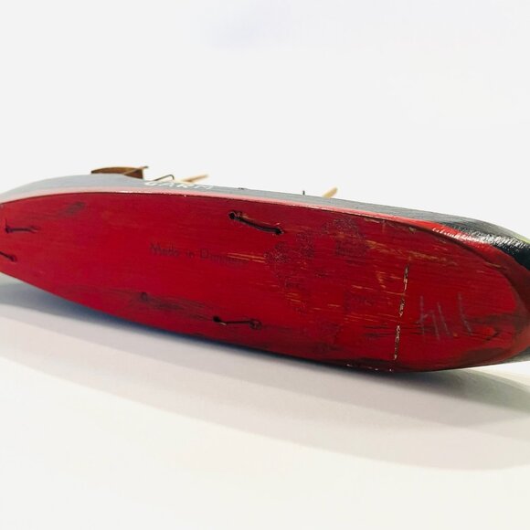 Art | Garm Danish Steam Model Boat Hand Carved Painted Titled Made In ...